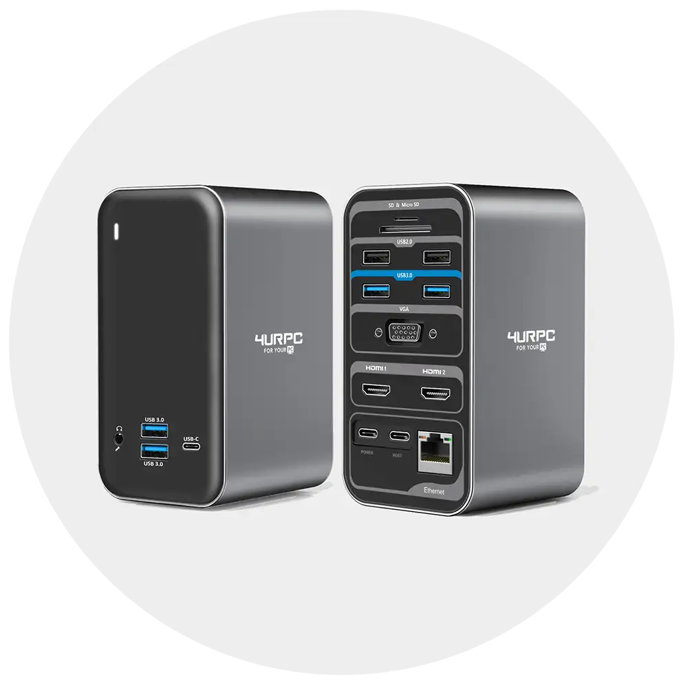 2022 Best USB C Docking Station Dual Monitor - 4urpc - Plug and Play – 4URPC
