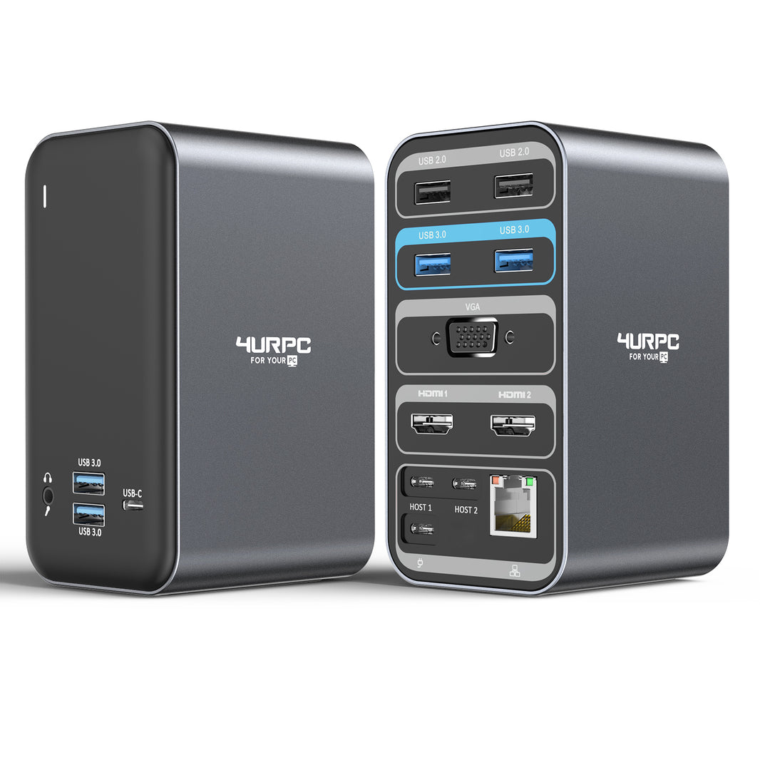 2022 Best USB C Docking Station Dual Monitor - 4urpc - Plug and Play – 4URPC