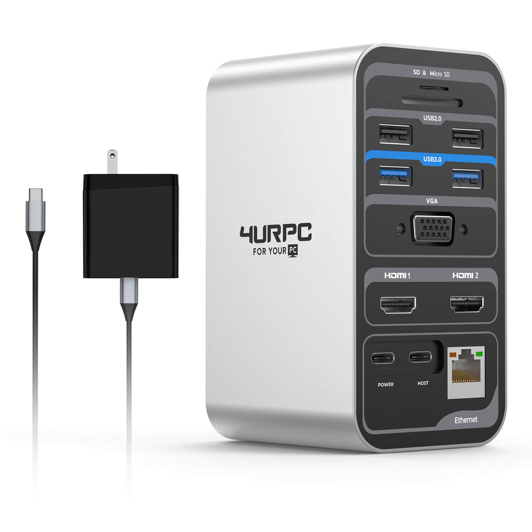 2022 Best USB C Docking Station Dual Monitor - 4urpc - Plug and Play – 4URPC